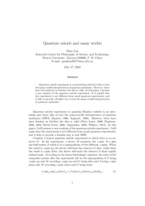 Quantum suicide and many worlds - PhilSci-Archive